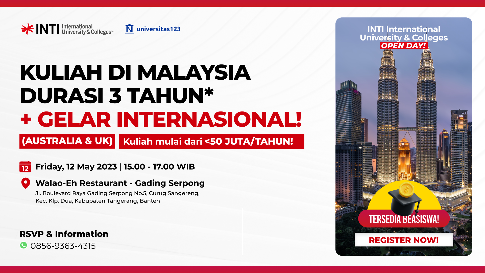 INTI International University & College OPEN DAY! - Universitas123